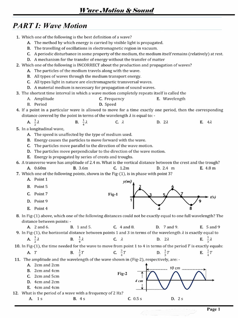 2017 WAVE & SOUND_Mcq | PDF