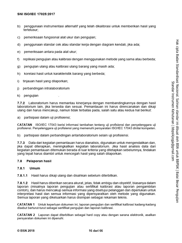 SNI ISO IEC 17025 2017 2018 Persyaratan Umum Kompetensi Laboratorium 2 22 | PDF