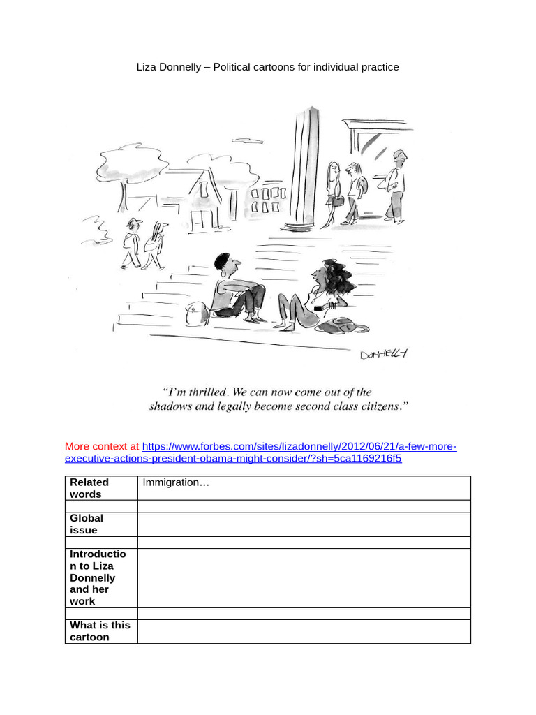 Liza Donnelly Cartoons For Individual Analysis | PDF