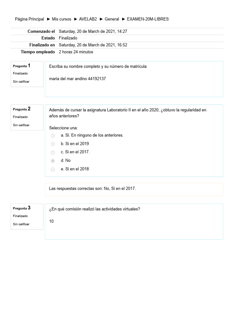 Examenes Labo 2 | PDF | Precipitación (Química) | Solubilidad