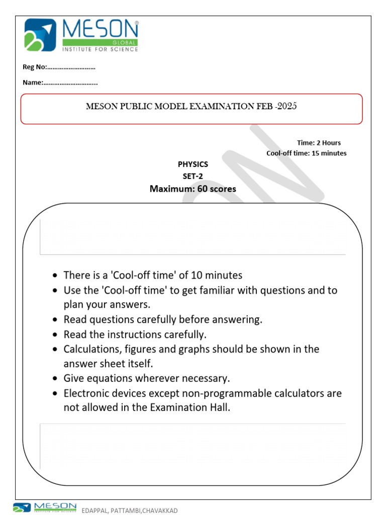 Model Phy Set 2 p2 +1 Crash 2025 | PDF | Acceleration | Mechanical Engineering