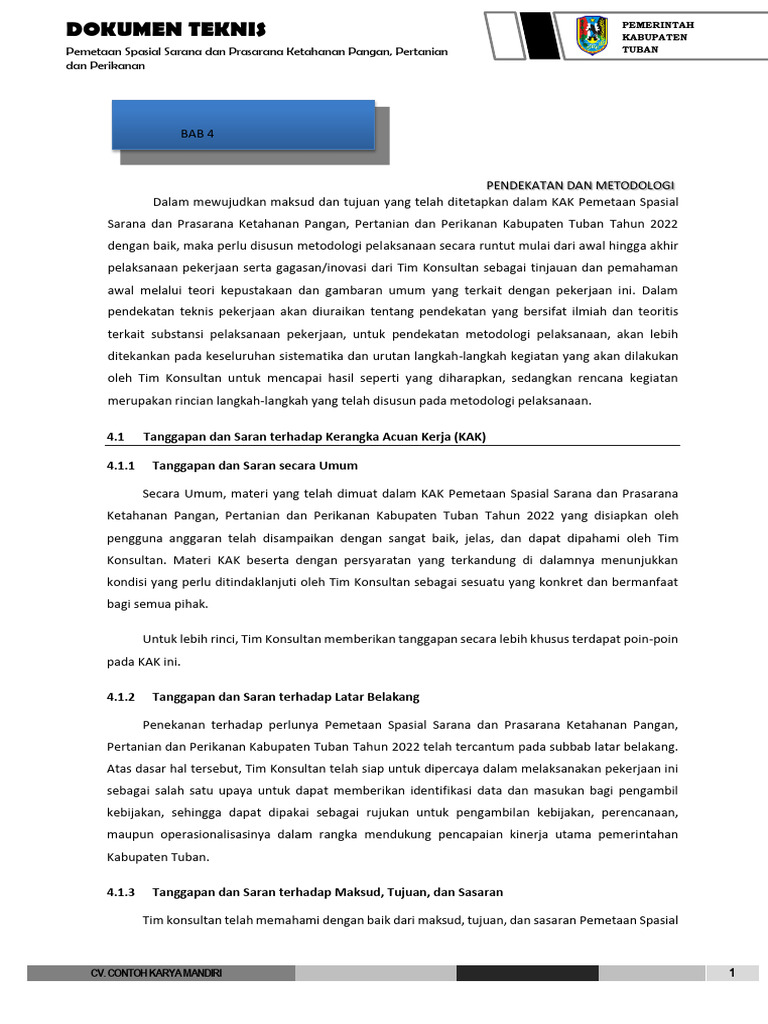 Ustek Bab 4 Metodologi - Pemetaan Spasial Ketahanan Pangan, Pertanian Dan Perikanan Kabupaten ...