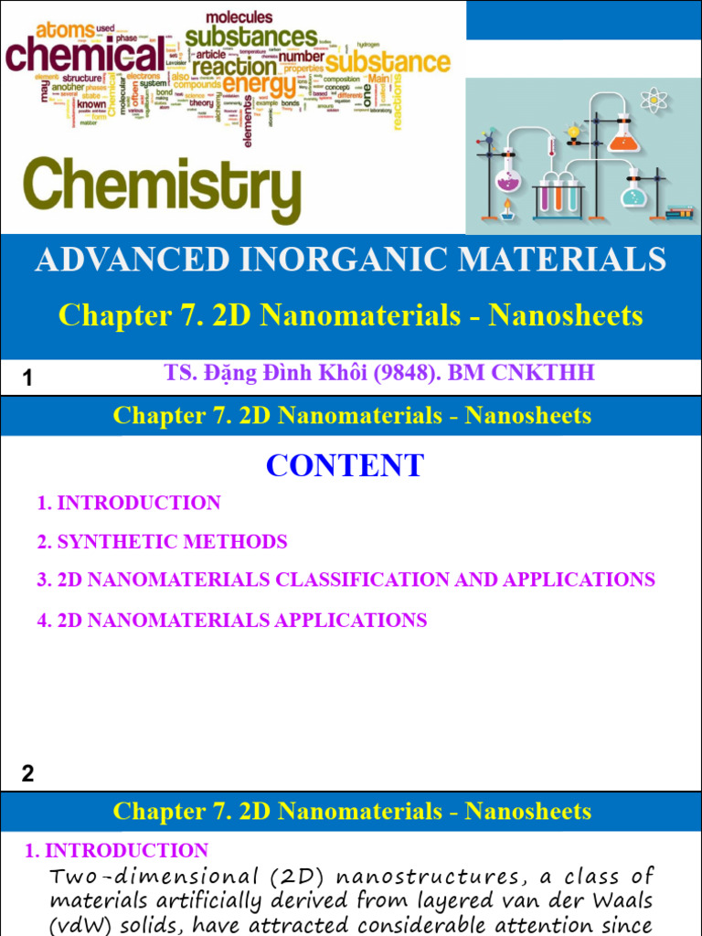 2D Nanomaterials: Nanosheets Overview | PDF | Graphene | Chemical Vapor ...