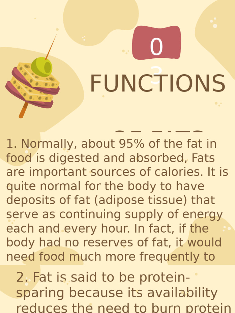 Functions and Health Effects of Fats | PDF | Fat | Omega 3 Fatty Acid