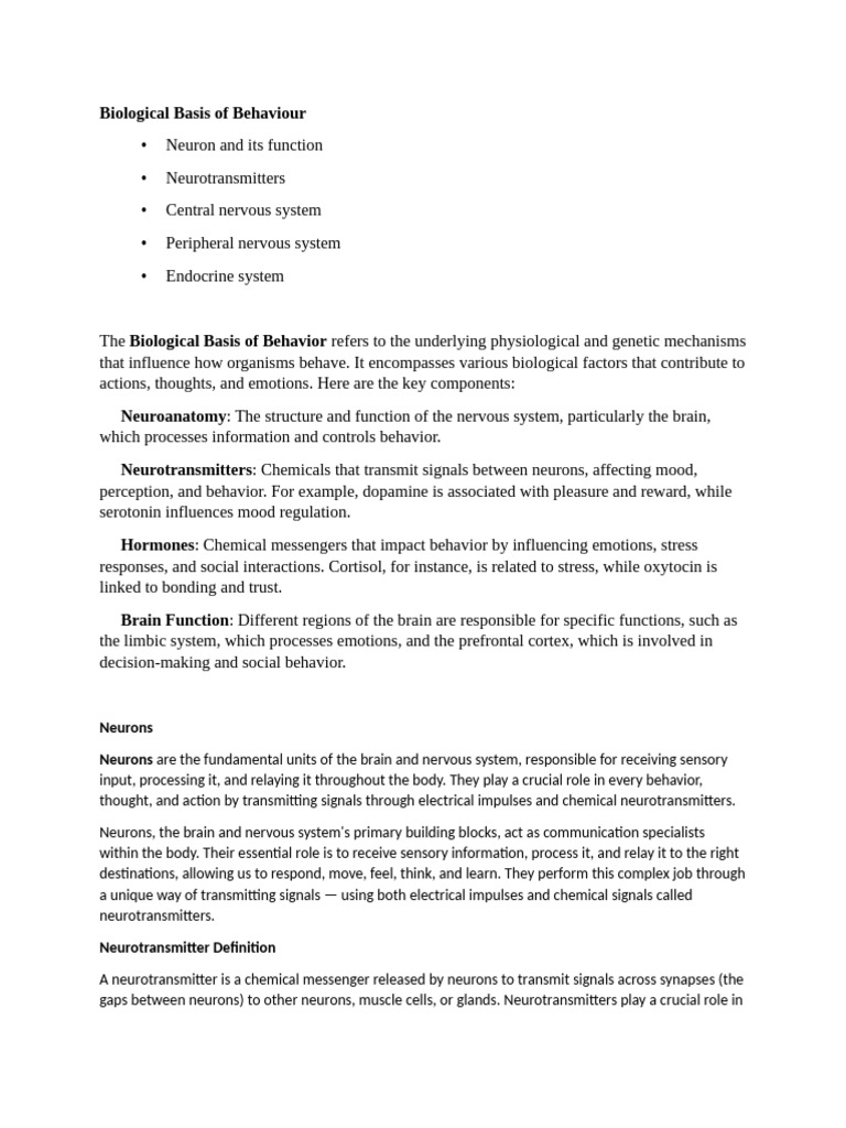 Lecture 4 Intro To Psychology Neurons | PDF | Neuron | Axon