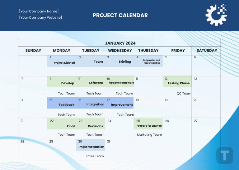 Project_Calendar_Template | PDF