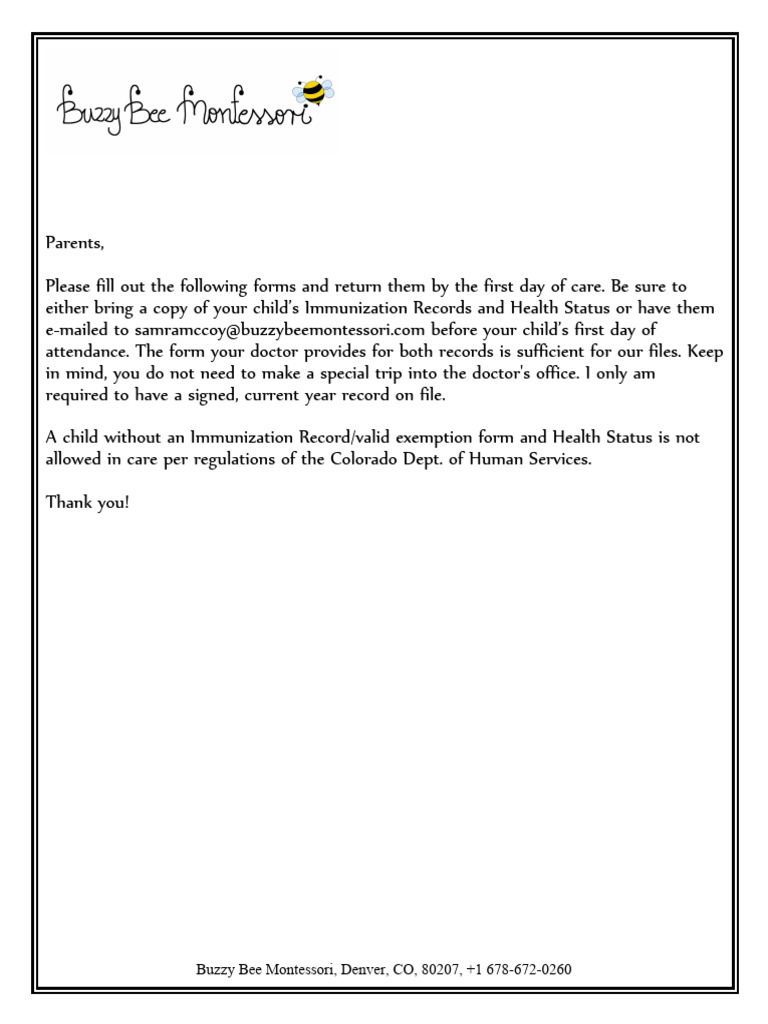 Letter To Parents | PDF