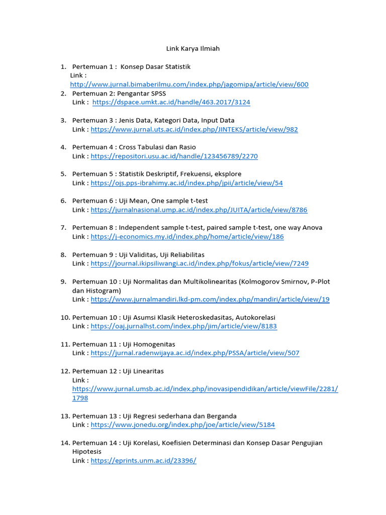 Kumpulan Materi Statistik dan SPSS | PDF