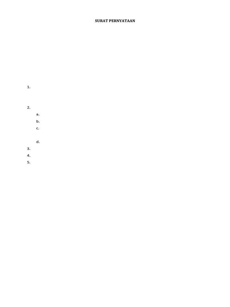 Lampiran 2 - Format Surat Pernyataan 5 Point PPPK (Rizki Setiawan) - 1 | PDF