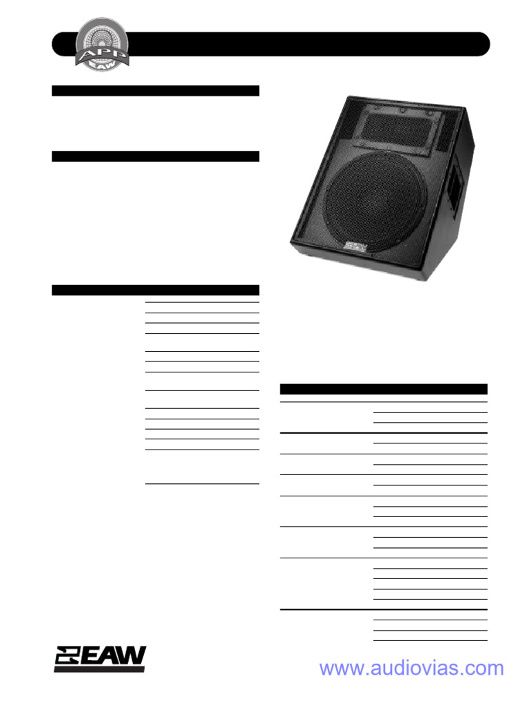 Eaw Sm155e Eastern Acoustic Works Manual de Usuario | PDF | Loudspeaker ...