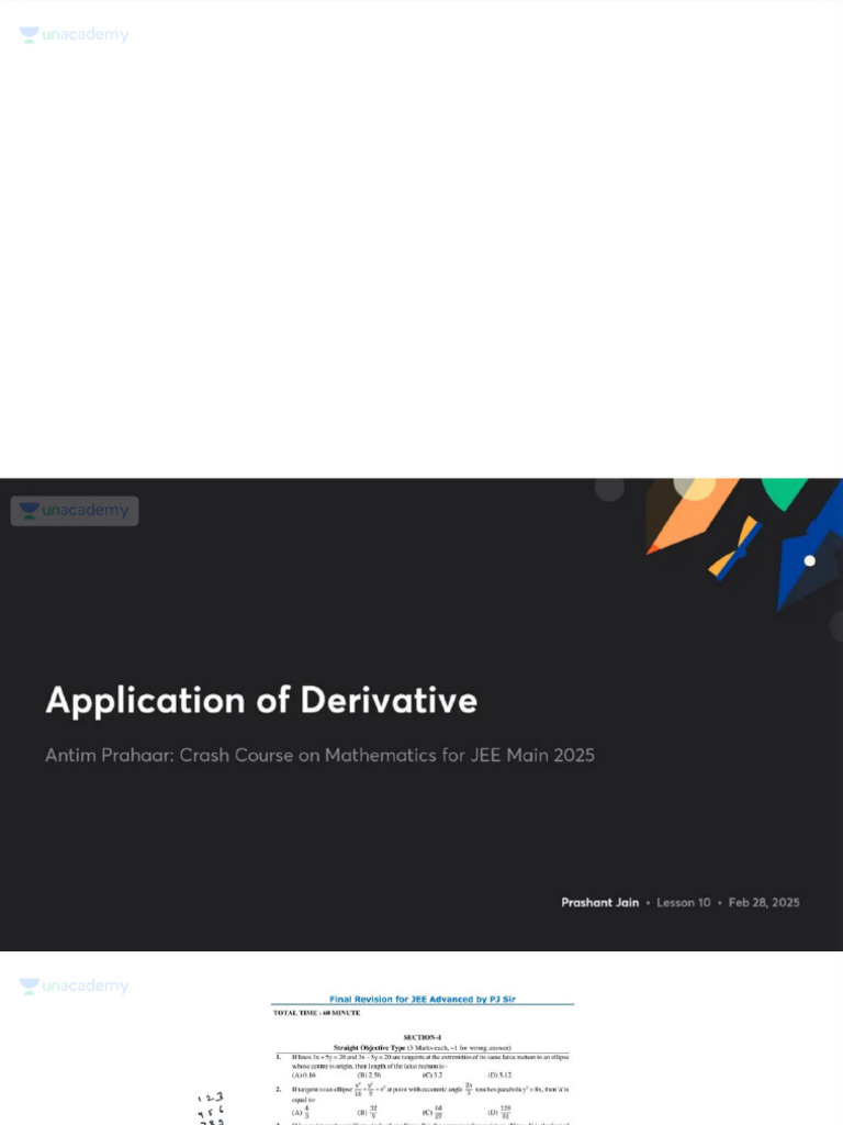 Application of Derivative With Anno | PDF