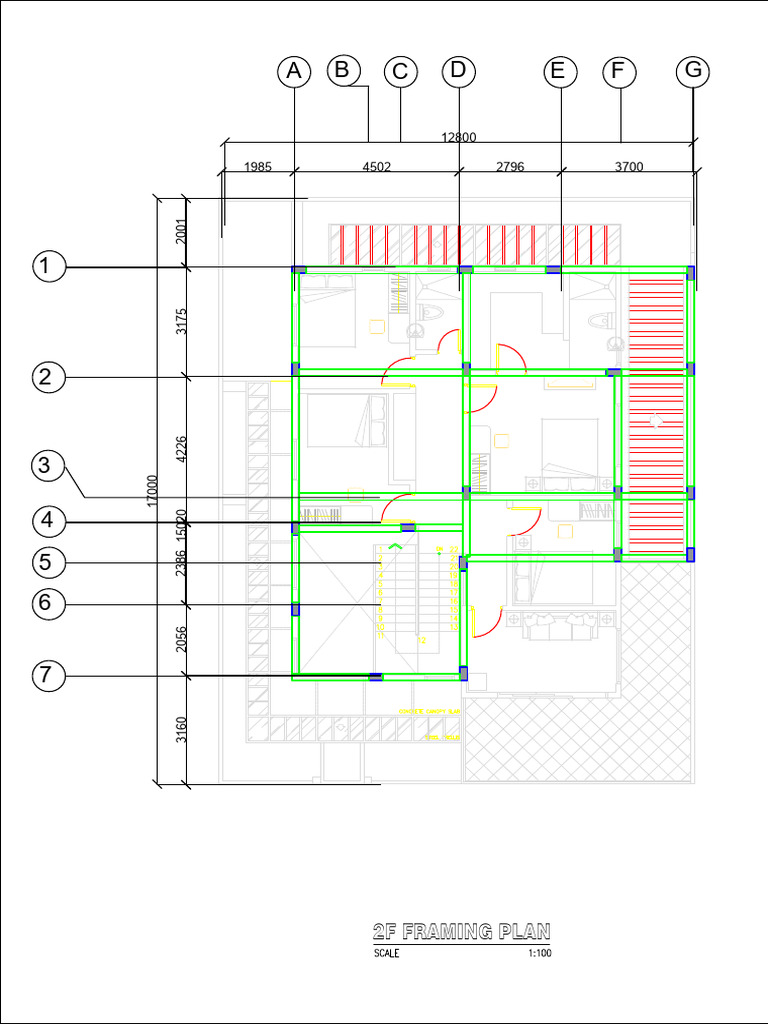 Structural Framing Plan Layout3.PDF 1st Floor | PDF