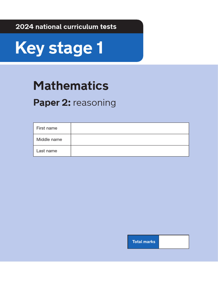 2024 Key Stage 1 Maths Reasoning Test | PDF | Copyright
