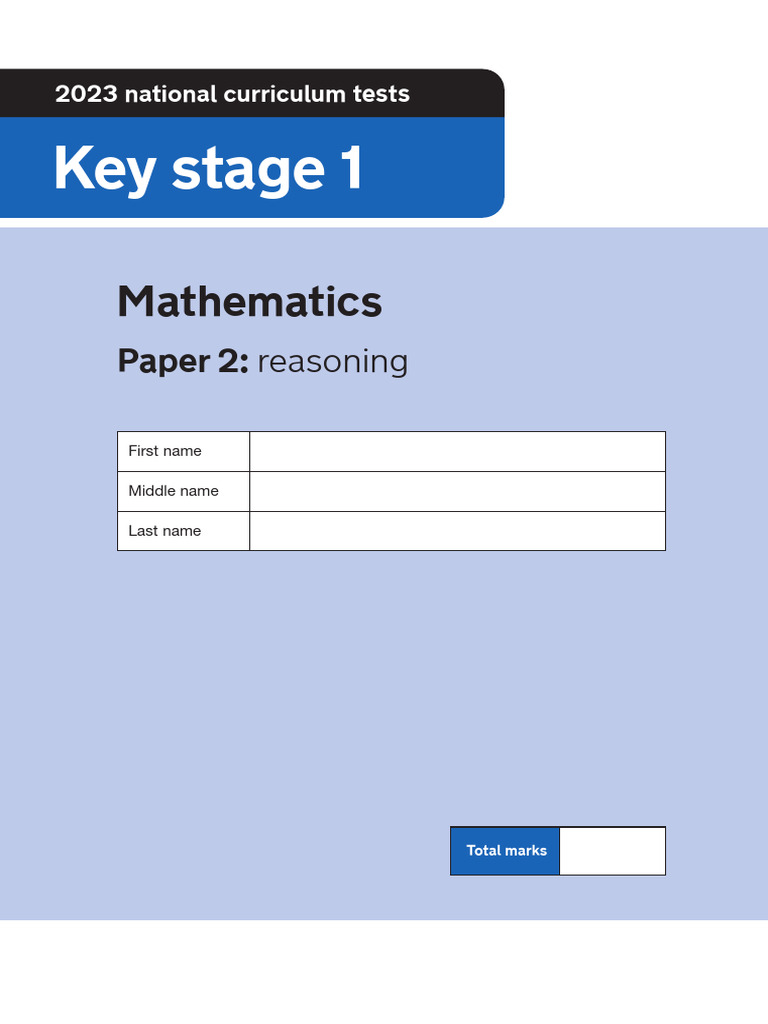 2023 Key Stage 1 Mathematics Paper 2 Reasoning | PDF | Copyright