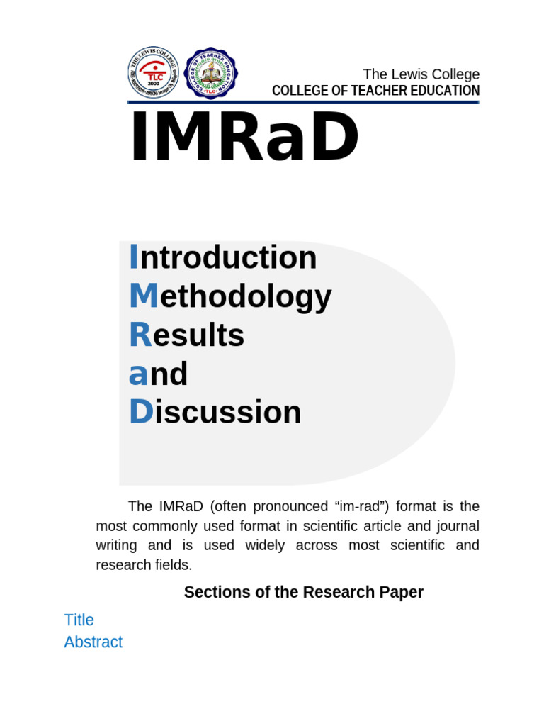 IMRaD Format Guidelines for Research Papers | PDF