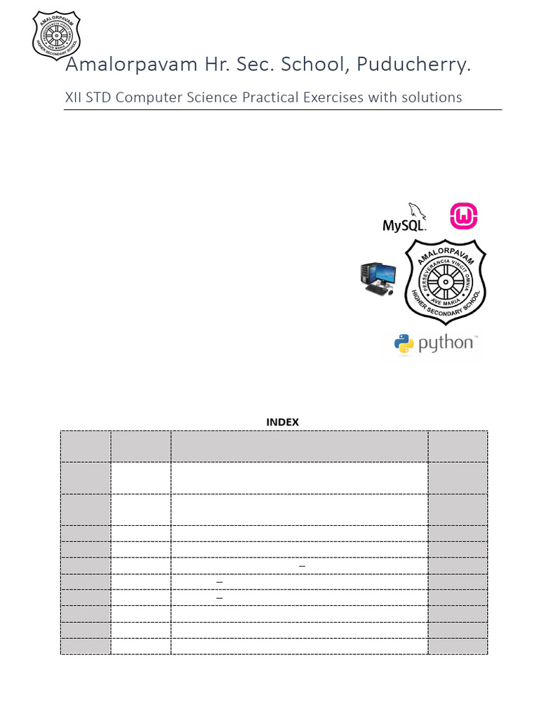 Xii STD CS Practical Manual | PDF | Comma Separated Values | Computer Programming