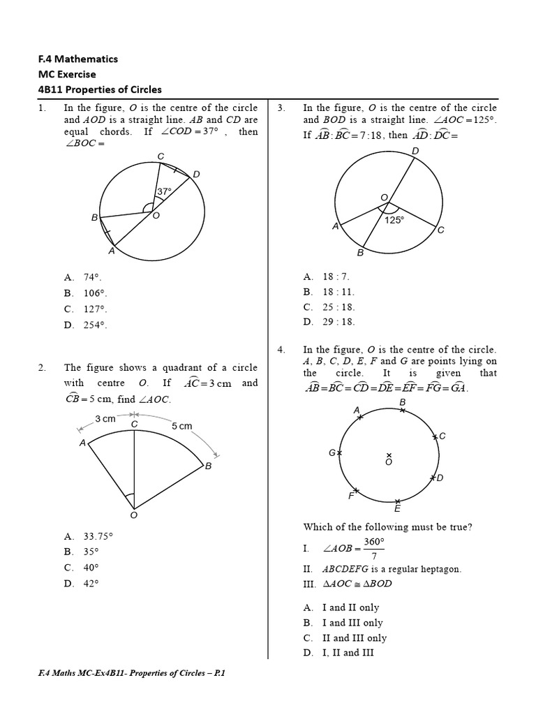 mc4b11-properties-of-circles | PDF | Circle | Triangle Geometry