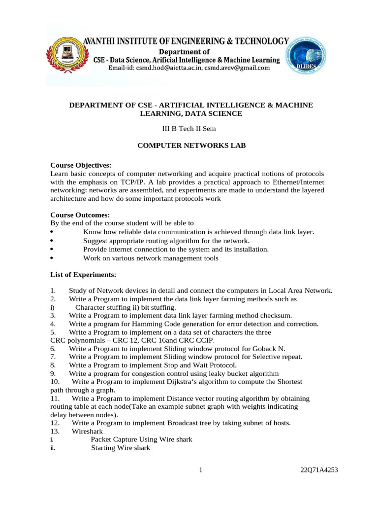 CN_LAB | PDF | Network Switch | Computer Network