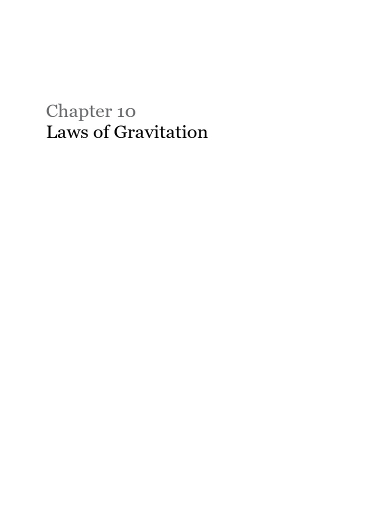Chaper 4 - Gravitations Kepler Law | PDF | Newton's Law Of Universal ...