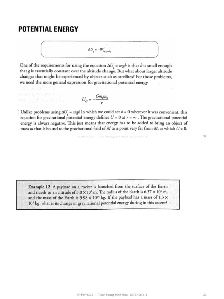 Chapter 5 - Gravitational Potential Energy | PDF