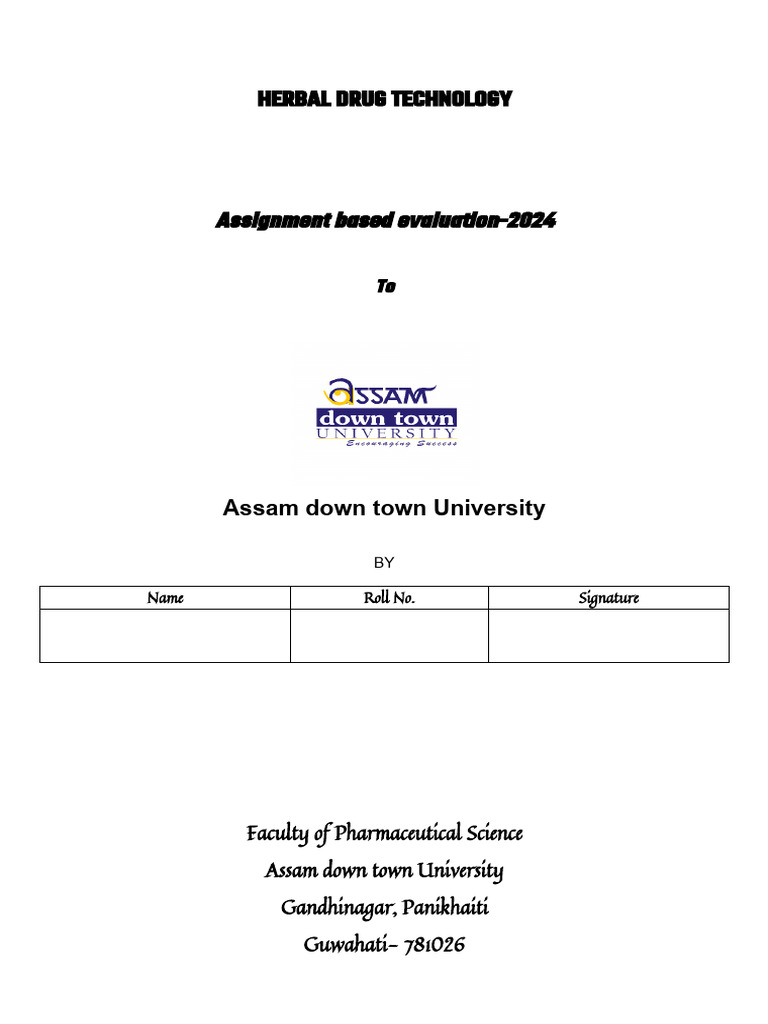 Herbal Drug Cover Page | PDF