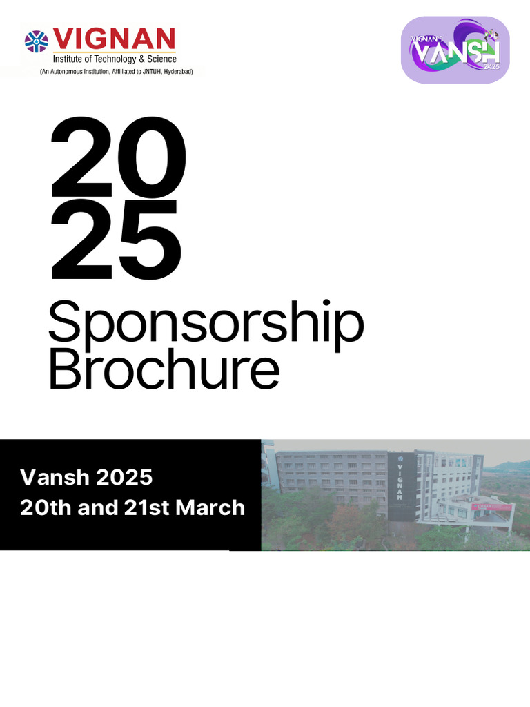 VANSH 2025 Sponsor Brochur | PDF