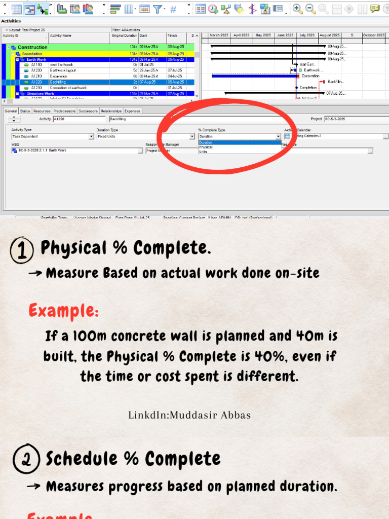 Units % Complete and Physical % Complete Uses | PDF