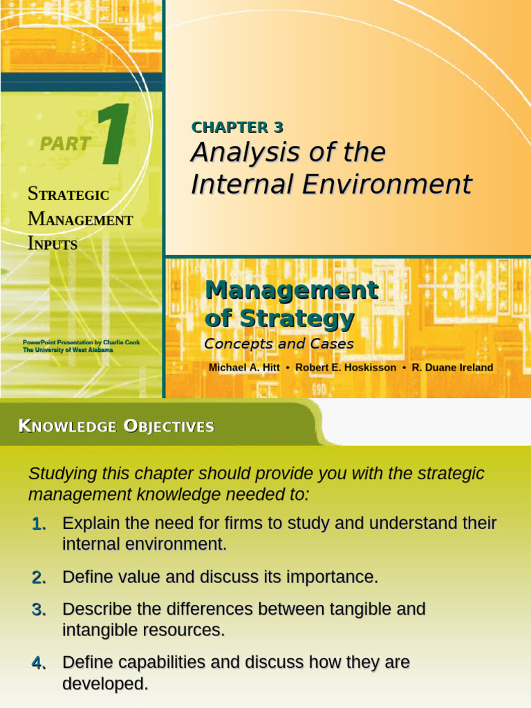 Lu3 Analysis Of The Internal Environment Pdf Competitive Advantage