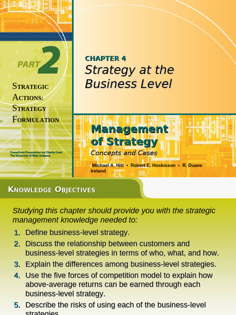 LU4 Business Level Strategies | PDF | Competitive Advantage | Market Segmentation