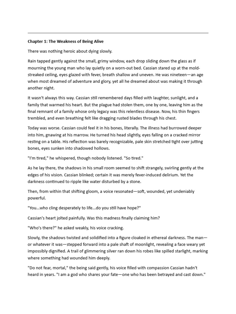 Chapter 1 The Weakness of Being Alive | PDF