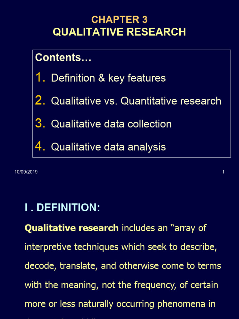 Ch3 Qualitative Research | PDF | Qualitative Research | Data