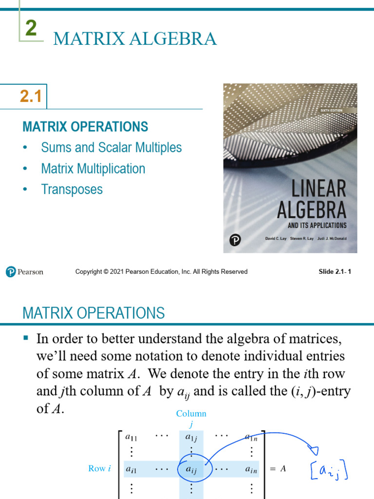 (MATH 26) lla06_ppt_0201_Class (1) | PDF | Matrix (Mathematics) | Algebra
