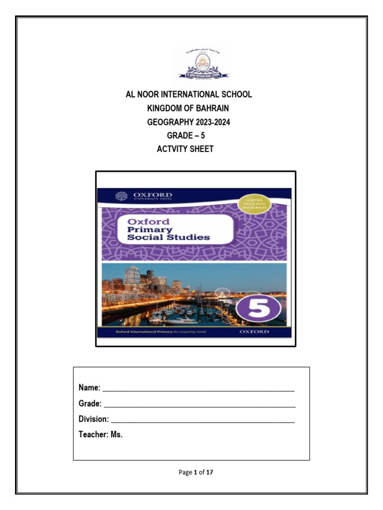 GR 5 Geo Unit 3.2 Worksheet Blank 2023-2024 PDF | PDF | Latitude | Equator