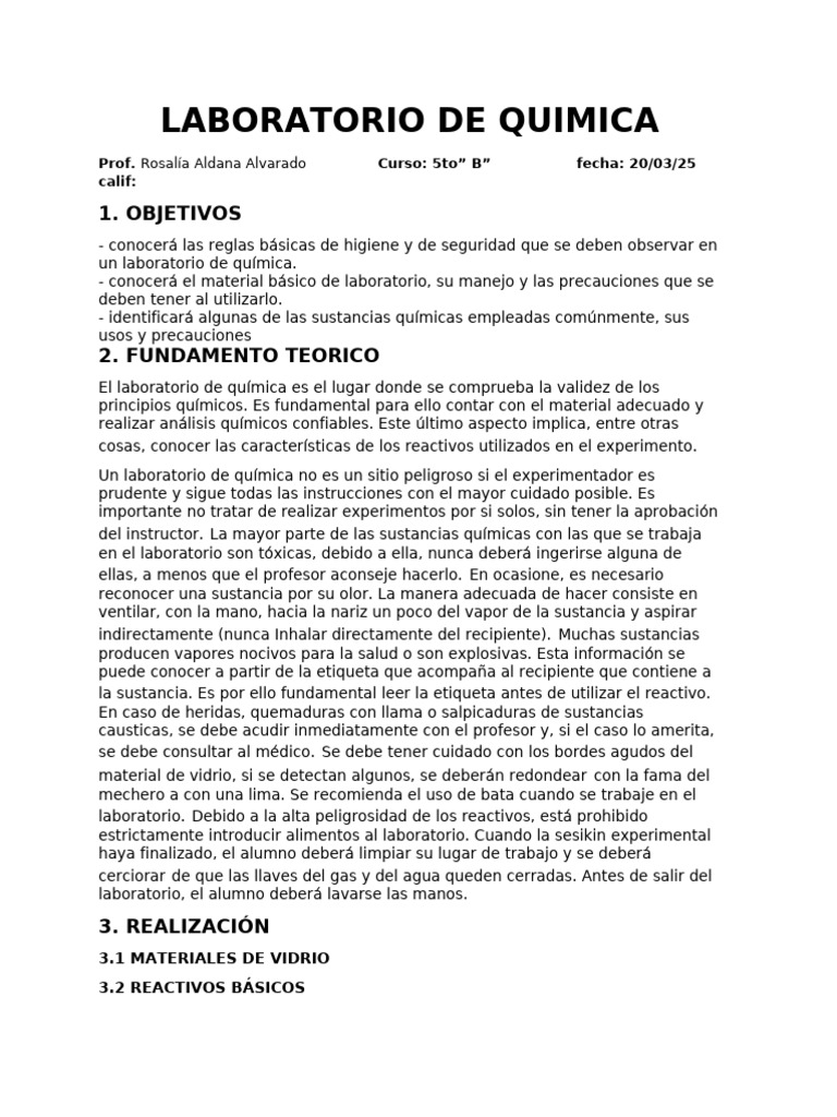 Seguridad y Materiales en Laboratorio Químico | PDF | Destilación ...