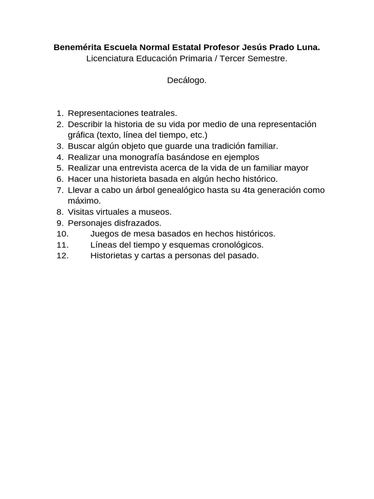 Decálogo | PDF