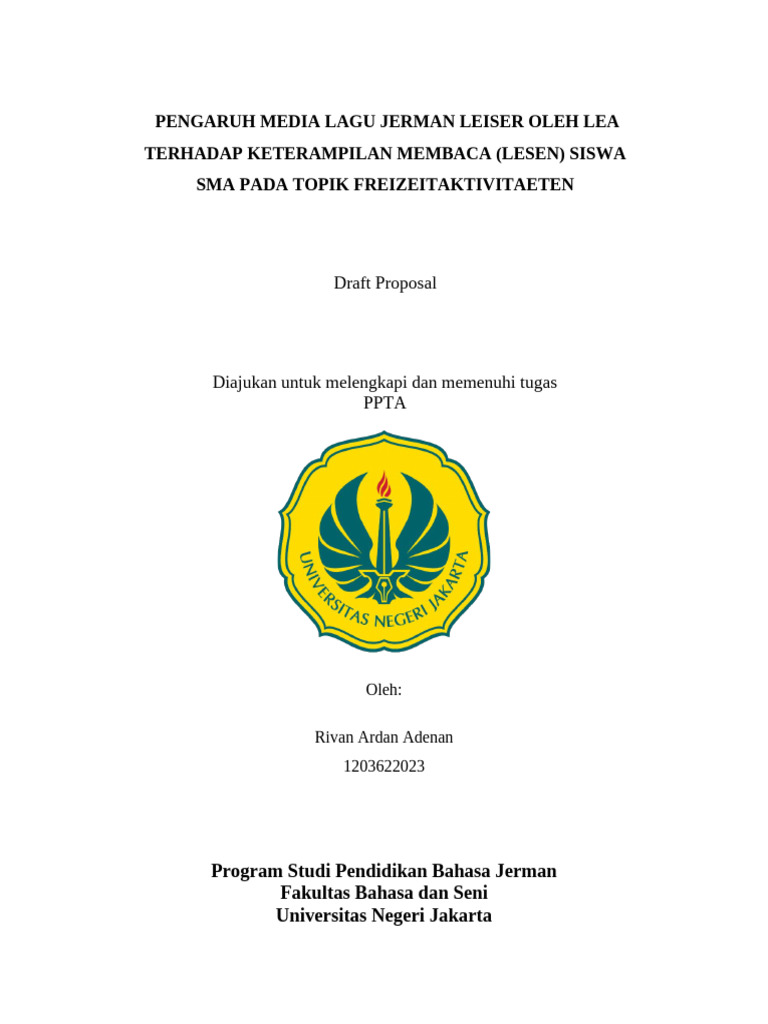 Rivan Ardan - 5B - Draft Proposal - Revisi | PDF