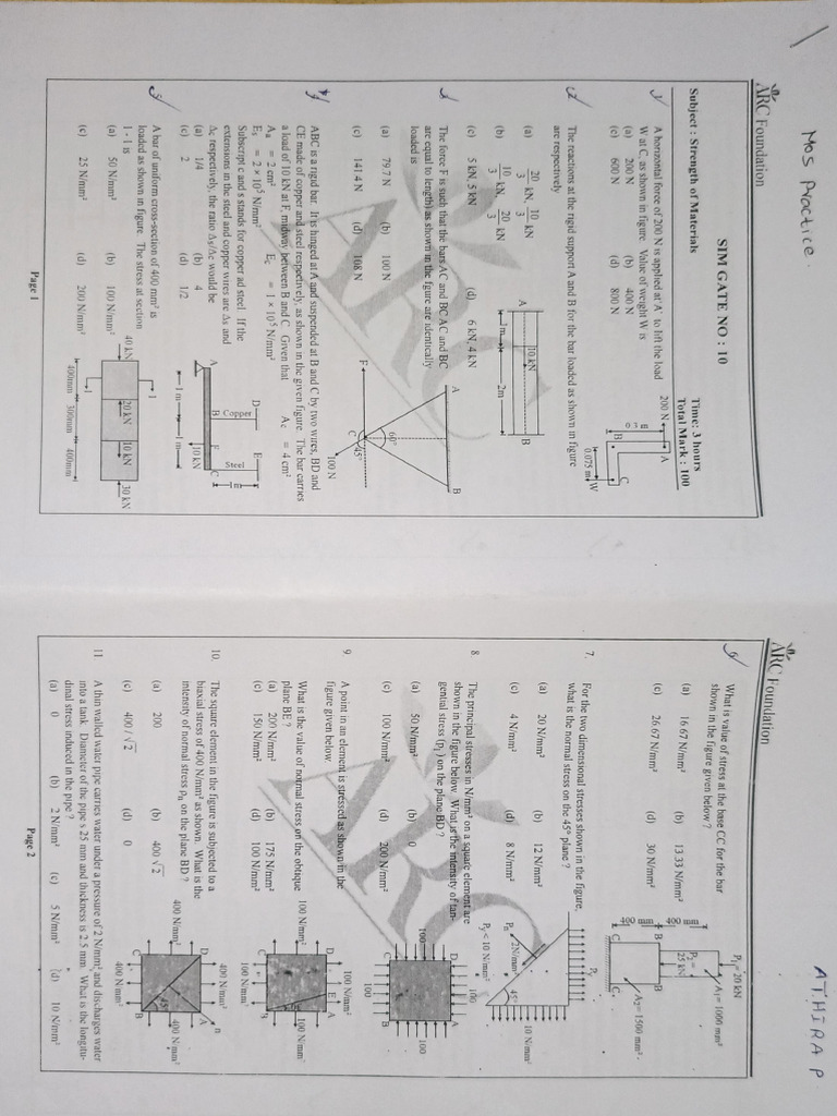 Mos Practice Questions | PDF