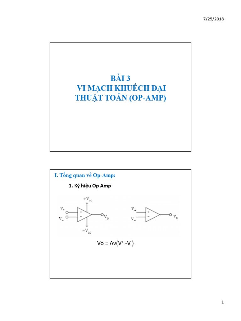 Slide KTDT Bai3 OpAmp | PDF