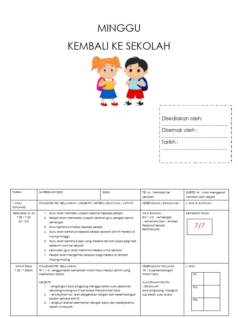 RPH MINGGU 2 | PDF