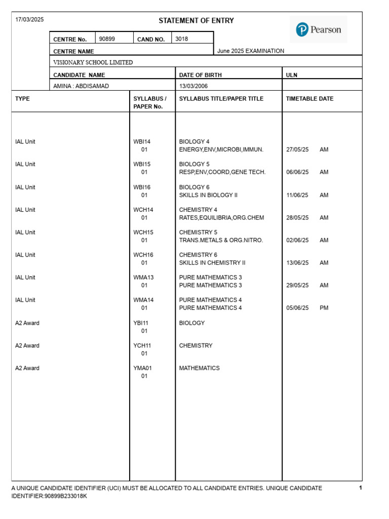 Amina New Statement | PDF