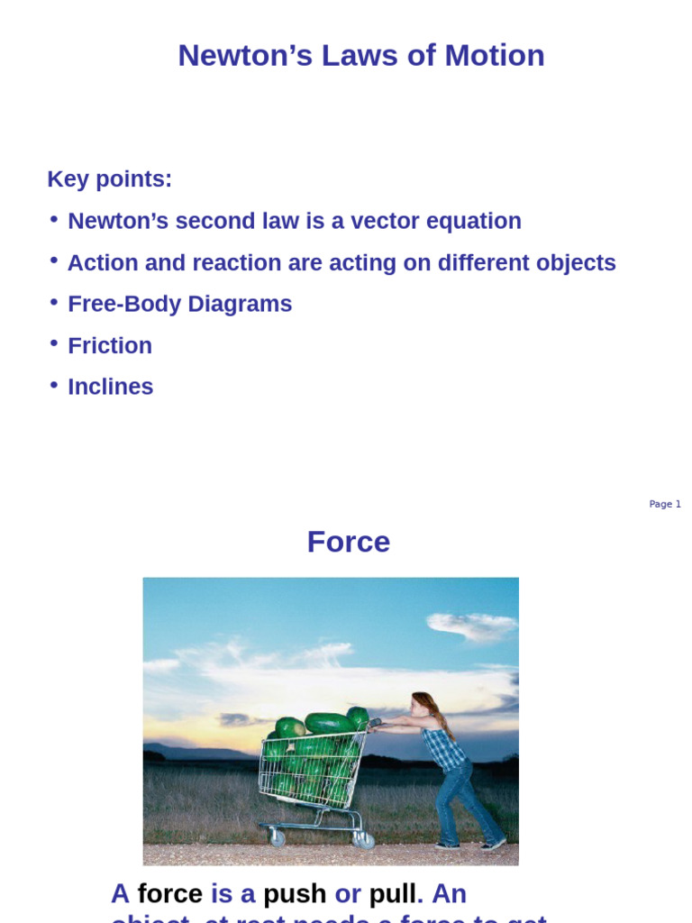 Force | PDF | Force | Newton's Laws Of Motion