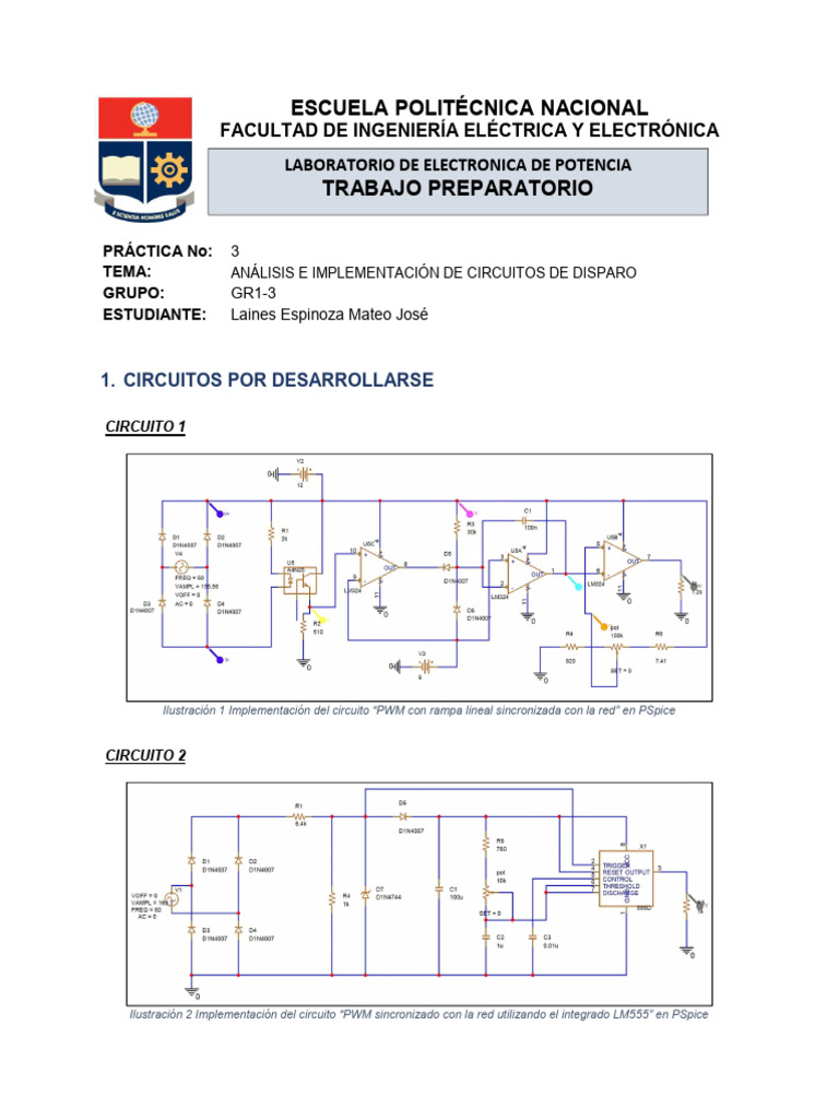 Lep Preparatorio3 Gr1-3 Laines Mateo | PDF | Red eléctrica | Rectificador
