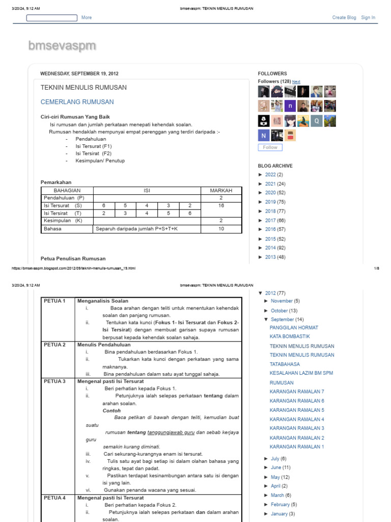 Bmsevaspm - TEKNIK MENULIS RUMUSAN | PDF