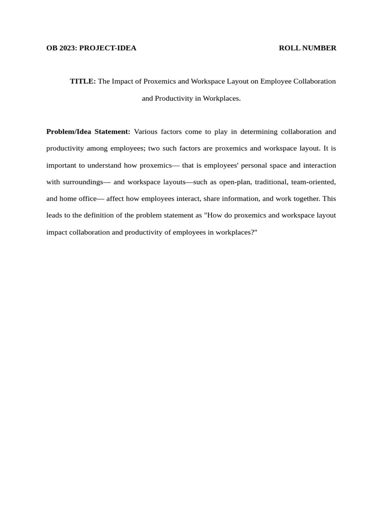 OB 2023 - Idea Submission | PDF