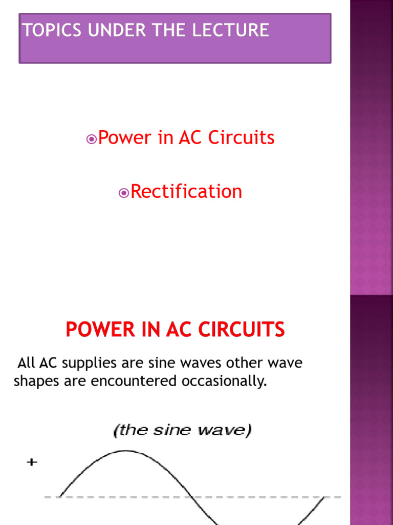 Power in AC Circuits | PDF | Electrical Impedance | Inductor