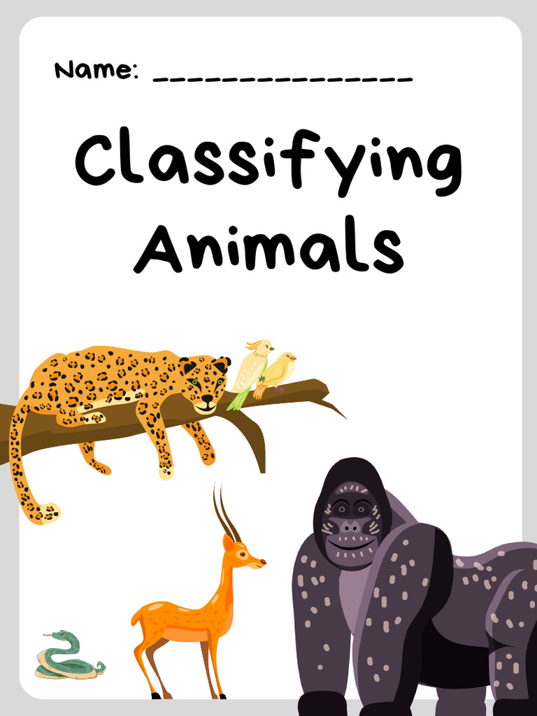 Classifying Animals Worksheet | PDF