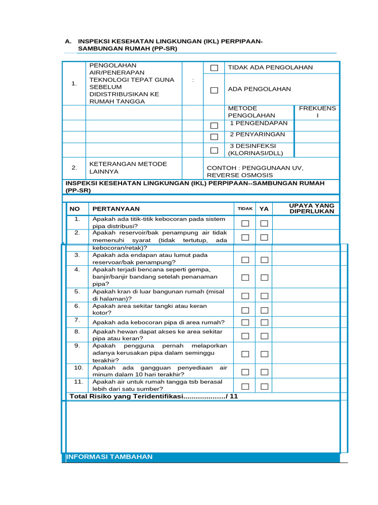 Inspeksi Kesehatan Lingkungan Pdam | PDF