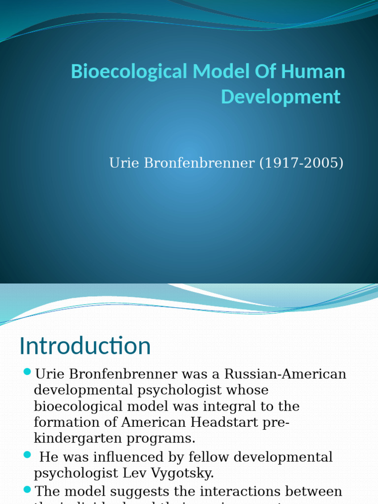 Bioecological Model of Human Development | PDF | Human Development ...