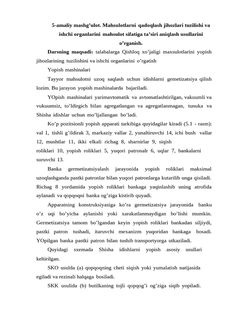 5-Amaliy Mashg'ulot | PDF