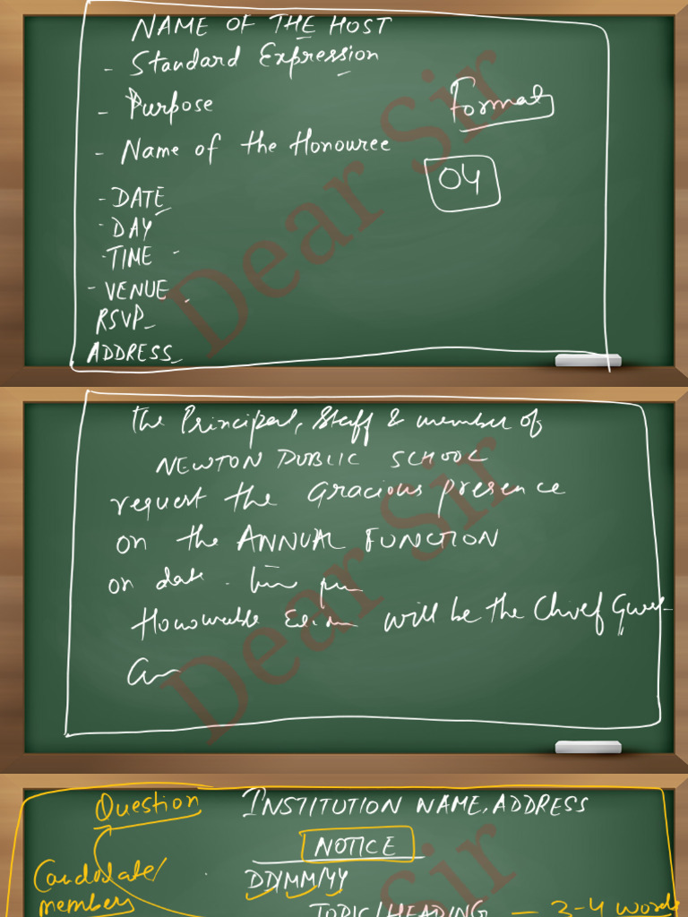 Class 12th Writing Section Hand Written | PDF